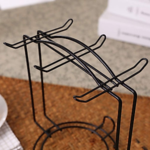 LGCTION Euro Large 6-Mug Holder, Countertop Mug Tree, Coffee Mugs & Tea Cup Storage Rack, Coffee Counter Bar Accessory & Kitchen Organizer