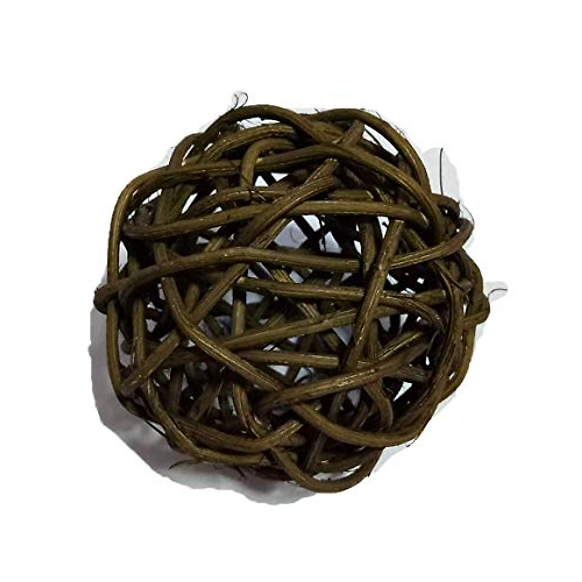 Bag of Brown Natural Wicker 4" dia Twig Orbs Balls - Bag of 9