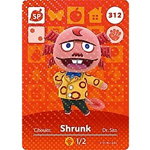 Shrunk - Nintendo Animal Crossing Happy Home Designer Series 4 Amiibo Card - 312