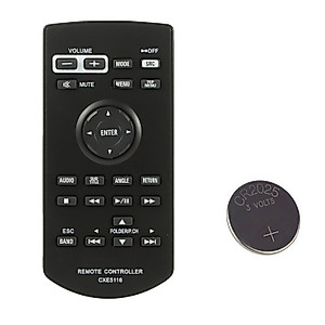 Remote Control for Pioneer AVHX3500BHS AVH-X3500BHS AVH-X4500BT AVHX4500BT AVH-X5500BHS AVHX5500BHS AVH-X1600DVD AVH-X2600BT AVH-X3600BHS AVH-X4600BT AVH-X5600BHS with Battery Installed