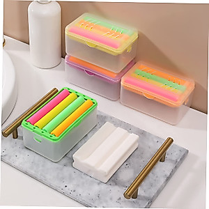 VILLFUL 3pcs Multifunctional Soap Box Enamel Cup Glass Soap Foaming Tool Soap Foaming Holder Drain Soap Dish Holder Bar Soap Dish Home Tools Shelf Plastic Travel Storage