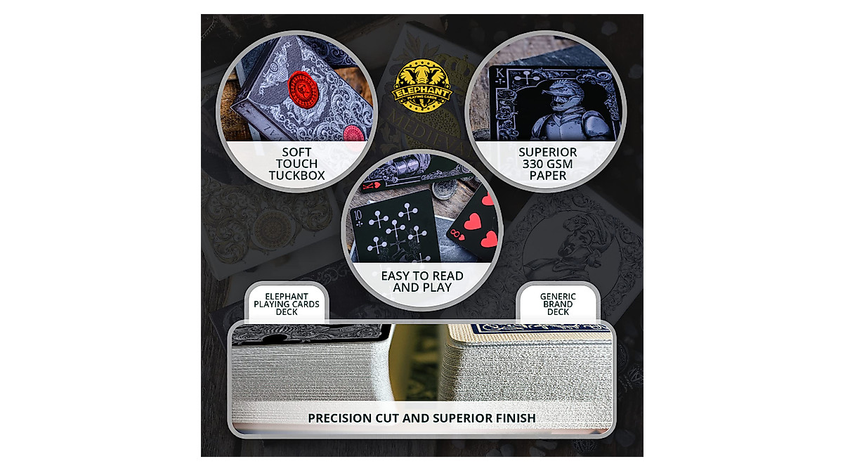 Medieval Playing Cards - Authentic & Durable Deck for Games