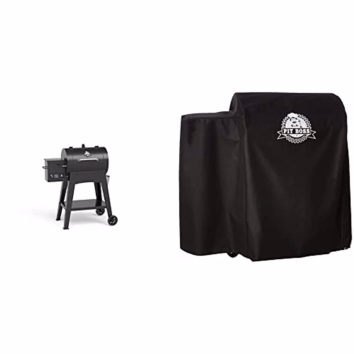 PIT BOSS PB440FB1 Pellet Grill, 482 Square Inches, Black & PIT BOSS 73700 Grill Cover for 700FB Wood Pellet Grills