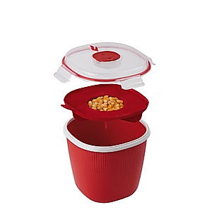 Snips, 6-Cup Microwave Popcorn Popper, Red