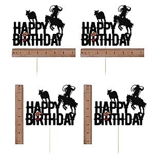 Cowboy Happy Birthday Cake Topper shiny cowboy happy birthday cake topper for boys girls cowboy themed birthday decorations
