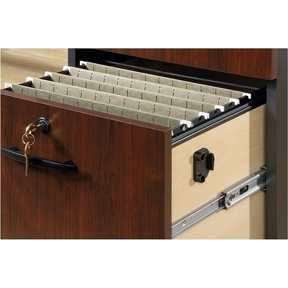 BOWERY HILL 2 Drawer Transitional File Cabinet in Classic Cherry