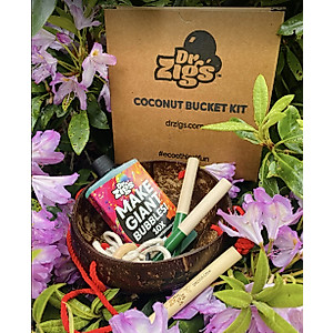 Dr Zigs Eco Giant Bubble Kit - Coconut Set - Renewable Bucket, Sustainable Wands and Professional Grade Solution.