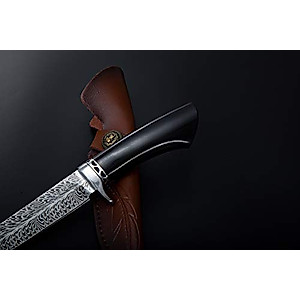 Perkin Handmade Fixed Blade Hunting Knife With Sheath HBF
