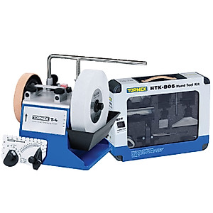 Tormek T-4 Hand Tool Kit (Tormek T-4 Original + Tormek HTK-806 Hand Tool Kit) - sharpener that includes all the necessary jigs for knives, axes, scissors, and carving tools (US Version)