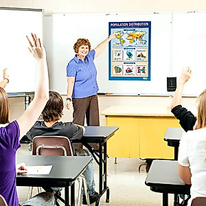 Daydream Education Population Distribution Geography Poster - Gloss Paper - Large Format 33” x 23.5” - Classroom Decoration - Bulletin Banner Charts