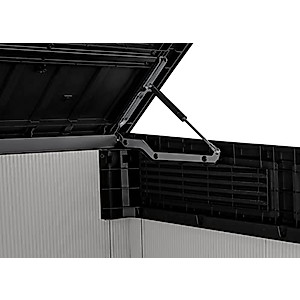 Keter Premier Jumbo 6.2 x 4.3 ft. Outdoor Resin Horizontal Storage Shed for Outdoor Yard and Garbage Bin Storage