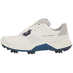 ECCO Men's Biom G5 Gore-TEX Waterproof Golf Shoe, White/Blue Depths, 11-11.5