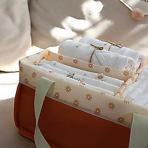 MOMIGO Baby Diaper Caddy Organizer - Portable Nursery Storage Basket for Diapers and Baby Wipes, Diaper Stacker Car Organizer, newborn nursery Gift