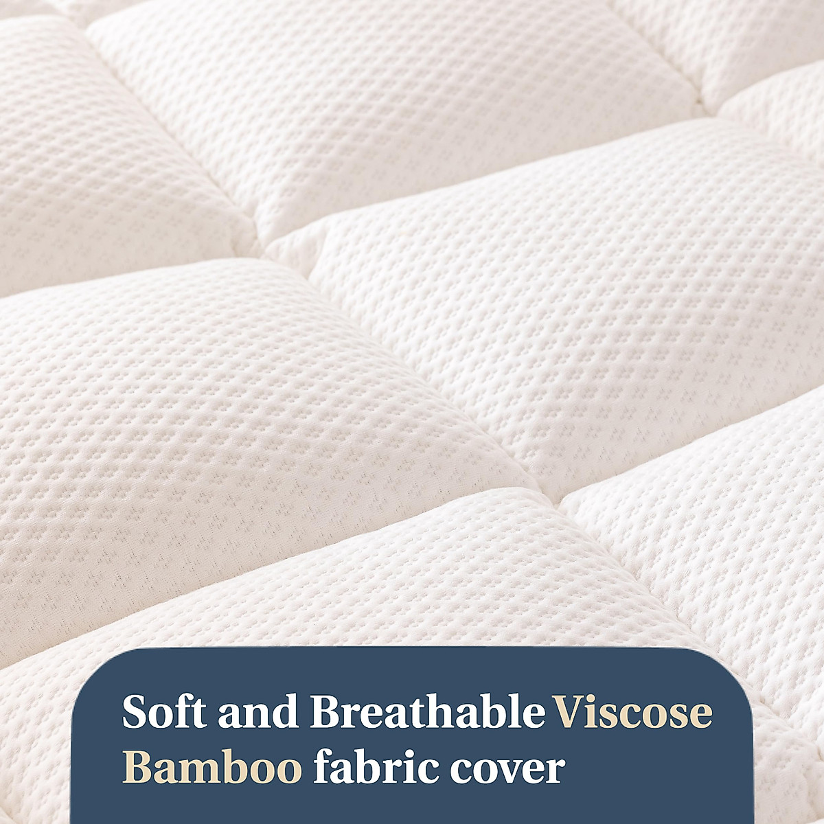 Bivetly Dual Layer 3 Inch Memory Foam Mattress Topper, 2 Inch Cooling Gel Memory Foam Plus 1 Inch Down Alternative Pillow Top Mattress Pad, Soft Elasticized Cover 18" Deep Pocket (Twin)