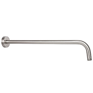 NearMoon Shower Arm, Extra Fixed Arm with Flange, Stainless Steel Wall-Mounted ShowerHead Arm (20 Inch, Brushed Nickel)