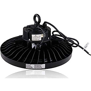 RuggedGrade 40,000 Lumen LED High Bay Light - Titan III 300 Watt LED High Bay Lighting UFO LED Light - Ultra Efficient 150 Lumens to watt - 5000K – Dimmable - DLC Premium