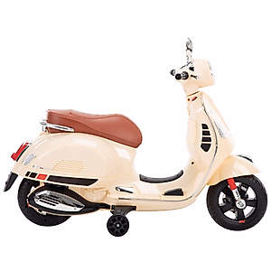 Huffy Kids Battery 6V Ride-On Vespa Scooter Beige