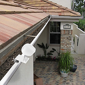 Gutter Mount for Arlo Pro Pro 2 Pro 3 Pro 4, Arlo Ultra & Ultra 2 and Arlo Essential Spotlight, Adjustable Weatherproof Aluminum Alloy Mount Bracket for Your Arlo Surveillance Camera (2 Pack, White)