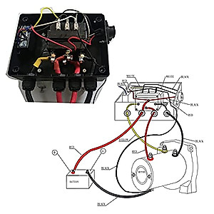 BIGTUR 500A 12V Winch Relay Solenoid Replacement Contactor for 8000-15000lb ATV UTV Truck 4WD 4x4 Winch