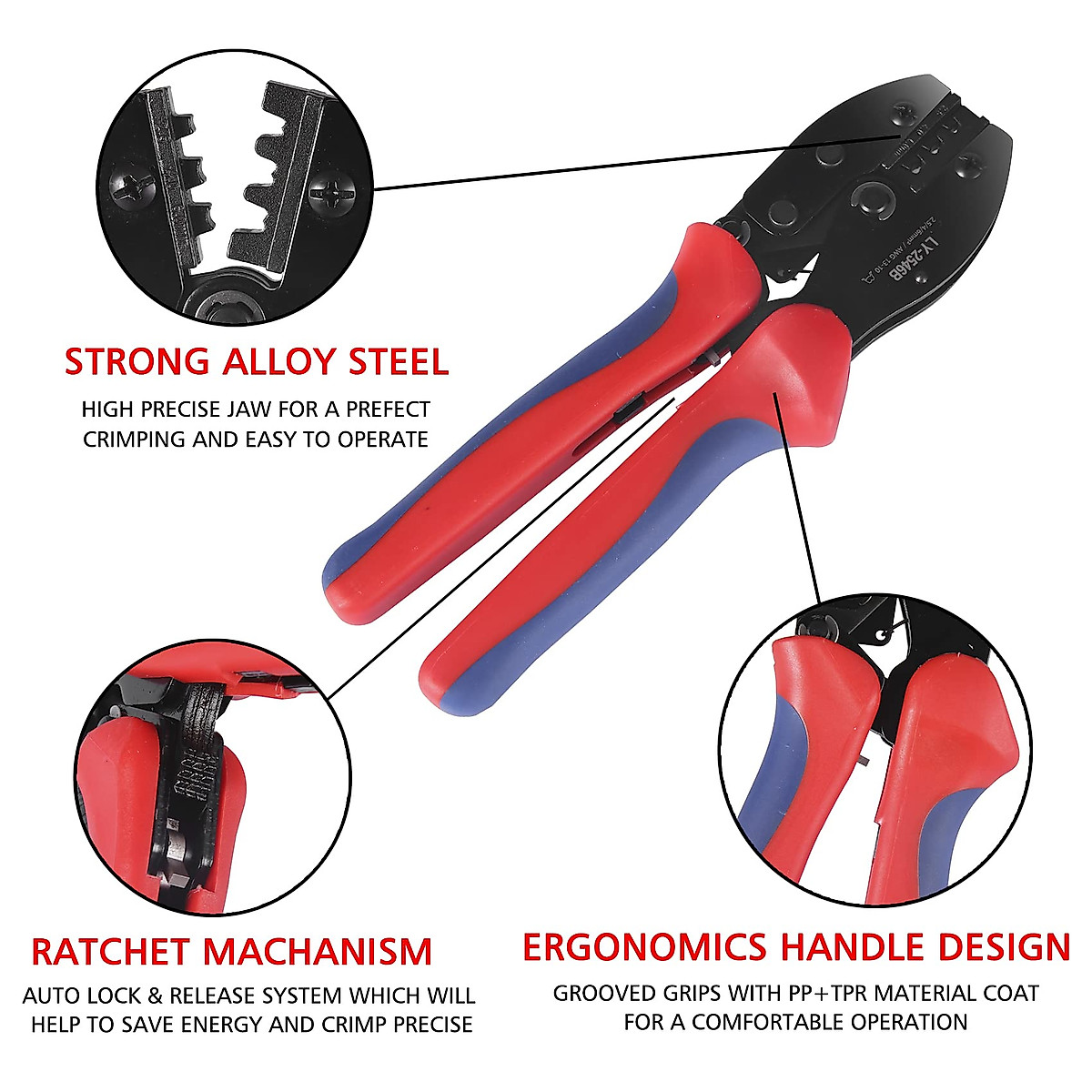 MUYI 47pcs Solar Panel Replacement Tools Kits, 10 Pair Solar Connectors and 2pcs Spanners Wrench with 1-Piece Wire Crimper for 13-10AWG Cable (2.5/4/6mm²)