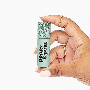 Poppy & Pout Sweet Mint Jumbo Lip Balm | All Natural Lip Balms & Moisturizers | Hydrates with Beeswax, Vitamin E, Organic Coconut Oil | Cruelty-Free | Lip Balm in Recyclable Cardboard Tube