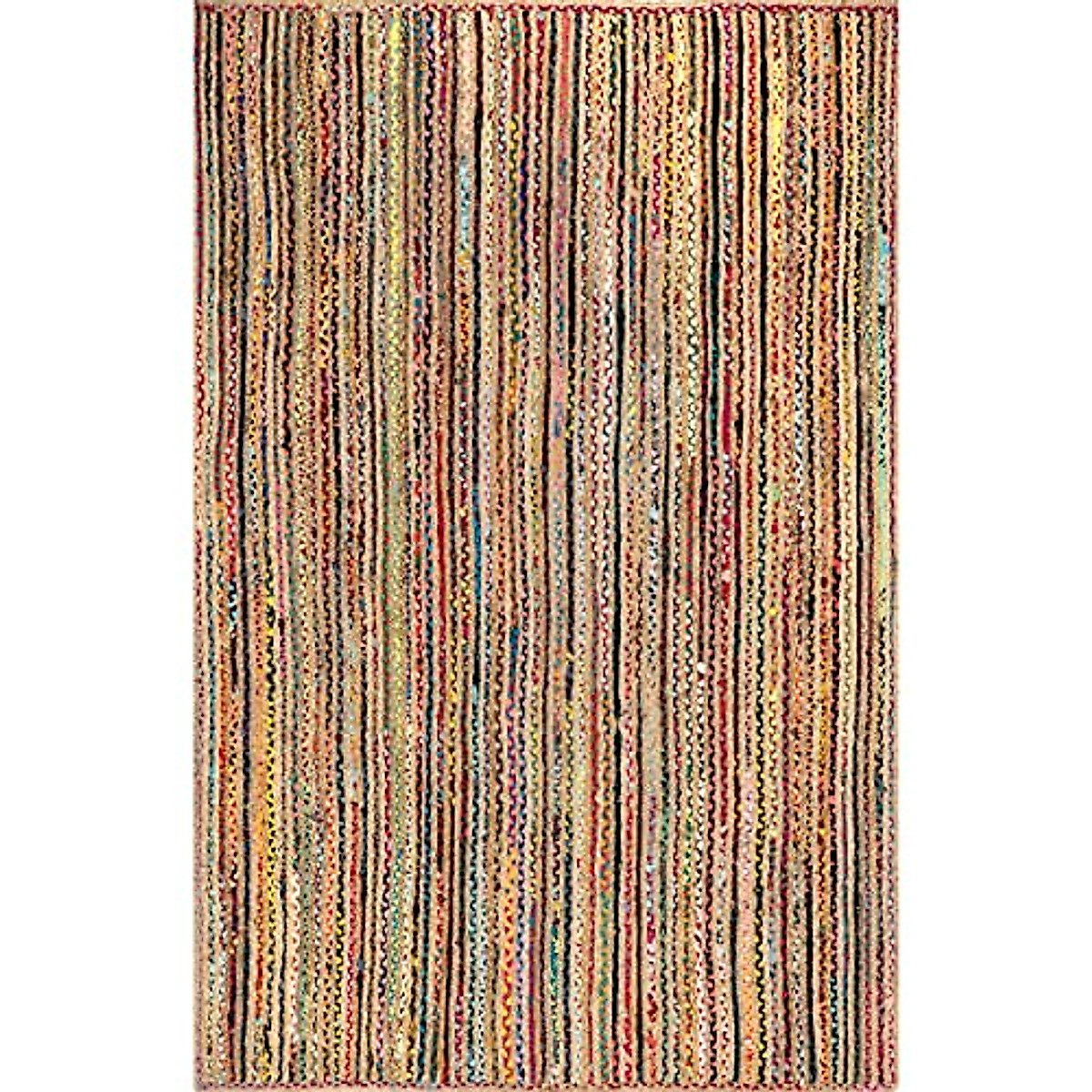 nuLOOM Aleen Bohemian Cotton/Jute Area Rug, 5x8, Multi
