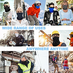 COOLZU 6 Pack Neck Gaiter Face Mask: Scarf Gator Breathable Balaclava Cooling Cover Masks for Men Women (Multicolor-1)