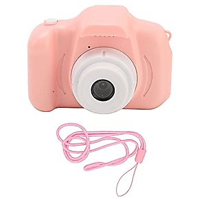 Portable Camera, 1080P HD Video Wide Applicability Kids Digital Camera 400mAh Battery Pink for Boys for Home