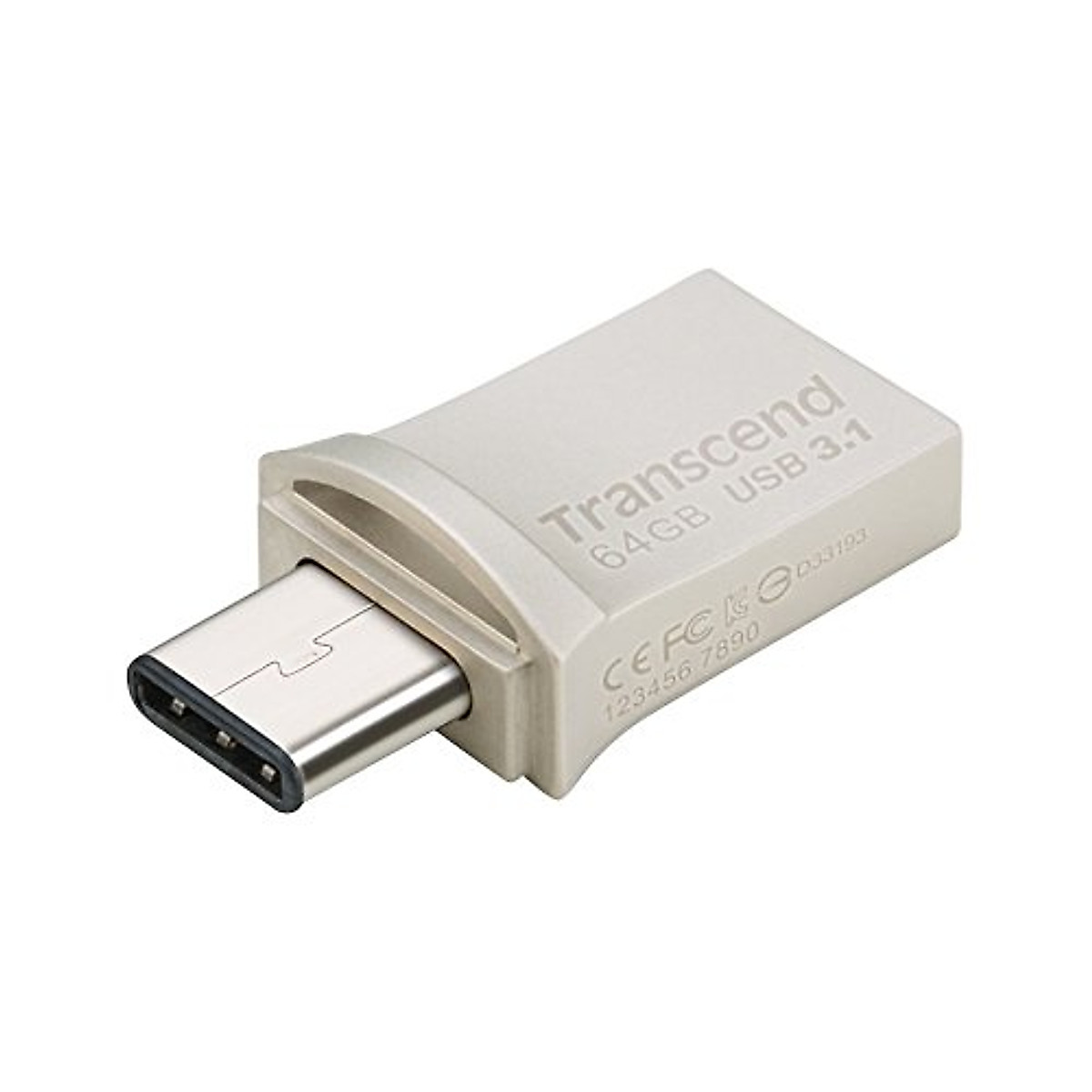 Transcend 64GB JetFlash 890S OTG Flash Drive with USB3.1 and USB Type-C Connectors