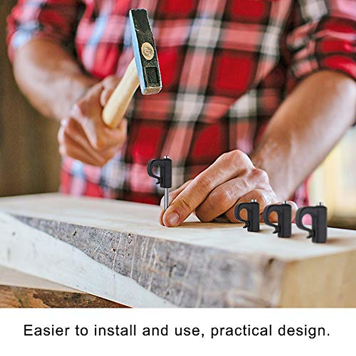 SELEWARE 20 Pieces Q-Hanger, Home Christmas Lights Hanger Hooks for Easy Release Outdoor Wire and Fairy Lights, Heavy Duty 40 LB Capacity