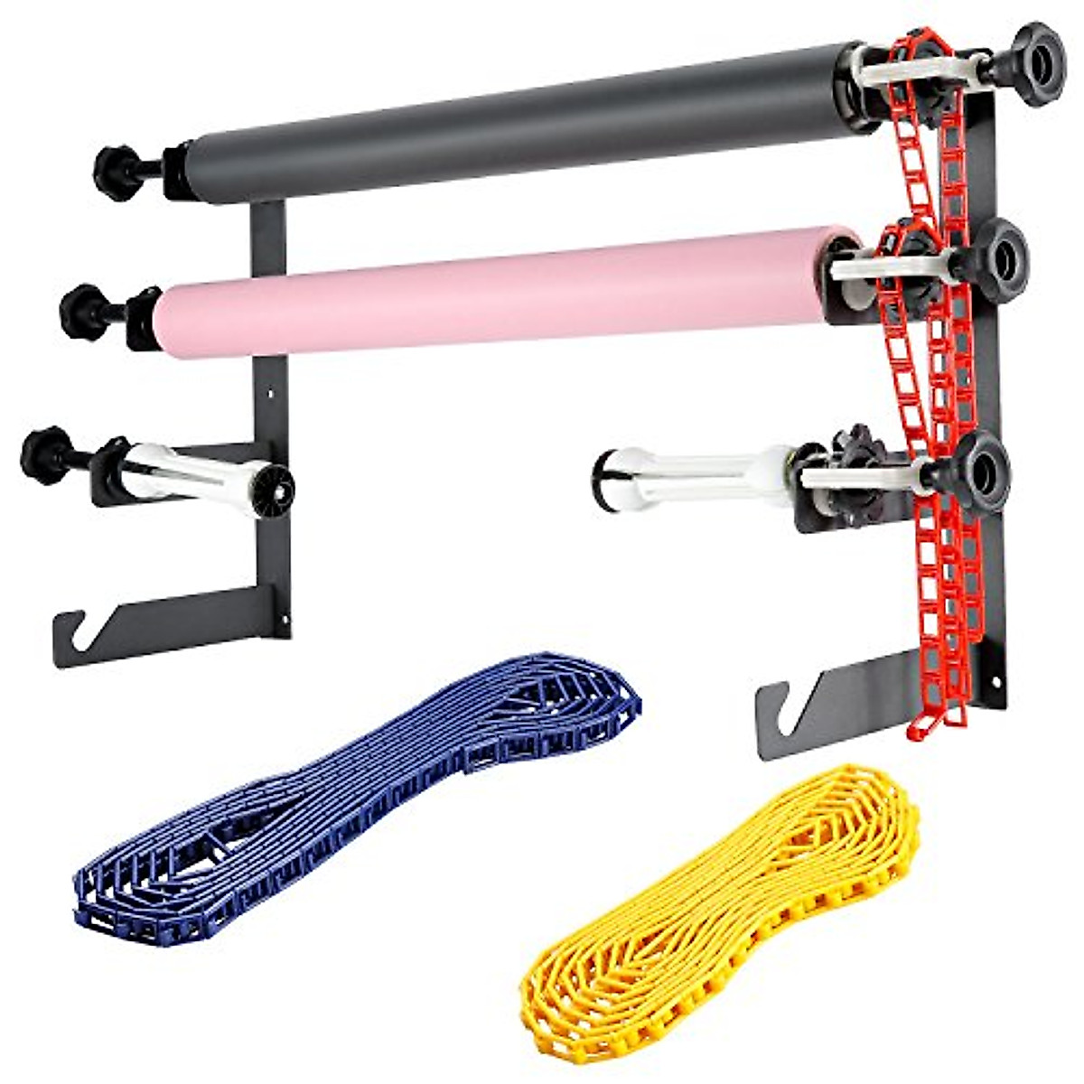 NEEWER Photography 4 Roller Wall Mounting Manual Background Support System with 2 x Four Fold Hook, 8 x Expand Bar, 4 x Chain, Load Capacity per Roller: 22lb/10kg