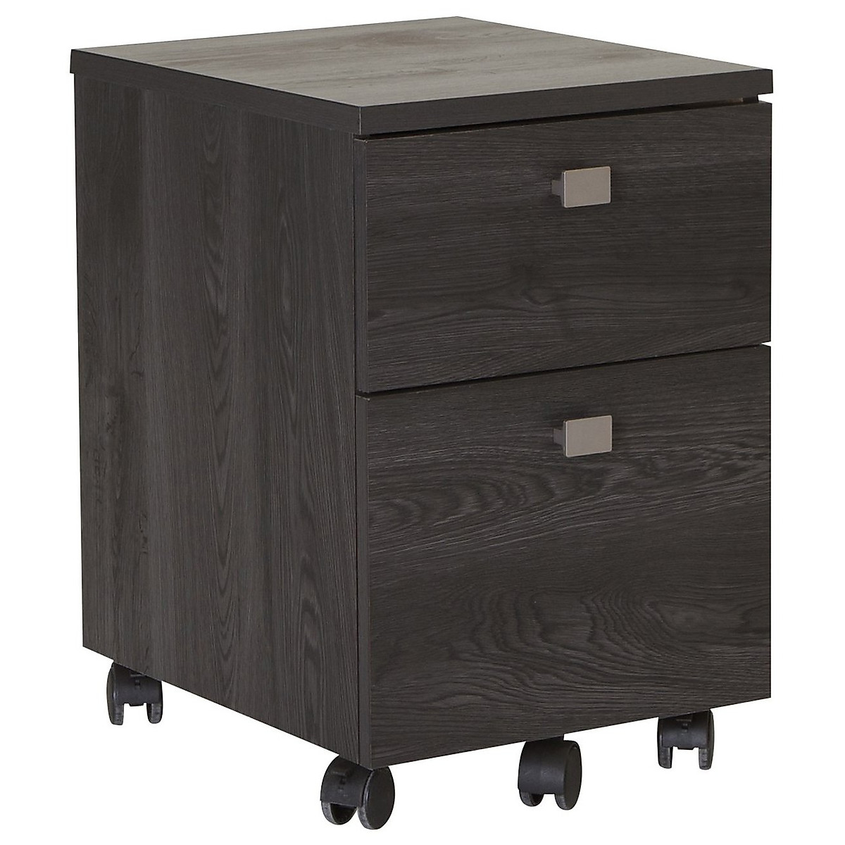 South Shore 2-Drawer Mobile File Cabinet on Casters, Gray Oak