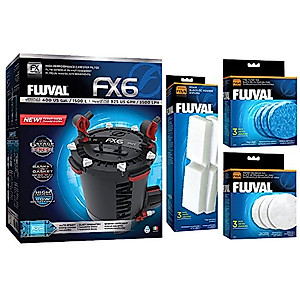Fluval Fx6 Aquarium Canister Filter (FX-6 Filter Package)