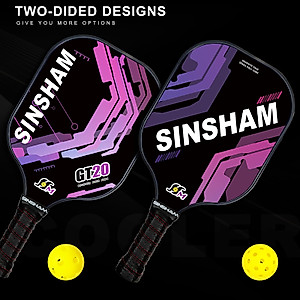 SINSHAM Pickleball Paddles Set of 4-Graphite Pickleball Rackets Set Includes 4 Pickleball Paddles&4 Pickleball Ballsp&1 Portable Drawstring Bag