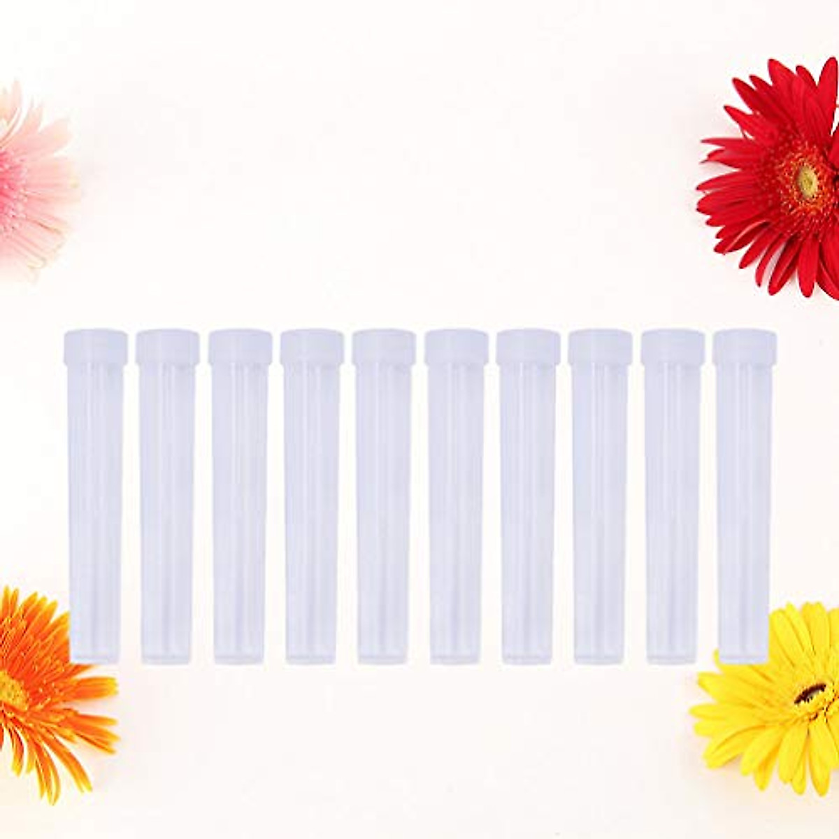 Embroidery Needle Tube Needle Tube Organizer Transparent Bottle Accessaries for Knitting Cross Embroidery Needle Accessories 10pcs ( 60 ) Plastic Needle Container