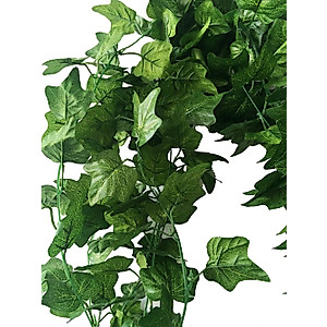 Botius 40 Ft Artificial Ivy Silk Vines Fake Hanging Plants High Simulation Garlands Greenery Chain for Home Wedding Wall Party Decoration, Pack of 5