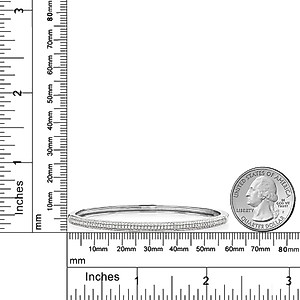 Gem Stone King 925 Sterling Silver White Moissanite 7 Inch Round Bangle Bracelet For Women | 1.30 Cttw | With Secure Locking