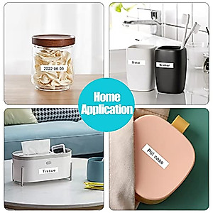 TZ Tape 18mm 0.7 Laminated White Compatible for Brother P Tocuh TZe-241 TZe241 Label Maker Tape for Brother Label Maker PT-D400AD PT-D600 PT-D400,Black on White, 3/4 Inch x 26.2 feet, 4-Pack