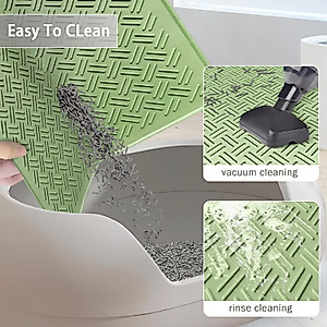 Gentledog Cat Litter Mat, Cat Litter Trapping Mat, Non-Slip, Waterproof Silicone Cat Litter Box Mat, Scatter Control, Machine Washable, 23”x18”