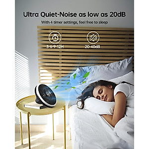 Aluan 11'' Camping Fan Outdoor Fan for Patios 12000mAh Battery Operated Tent Fan with LED Lantern, Power Bank, Remote Control, Quiet Rechargeable Portable Fan for Camping, Travel, Outdoor