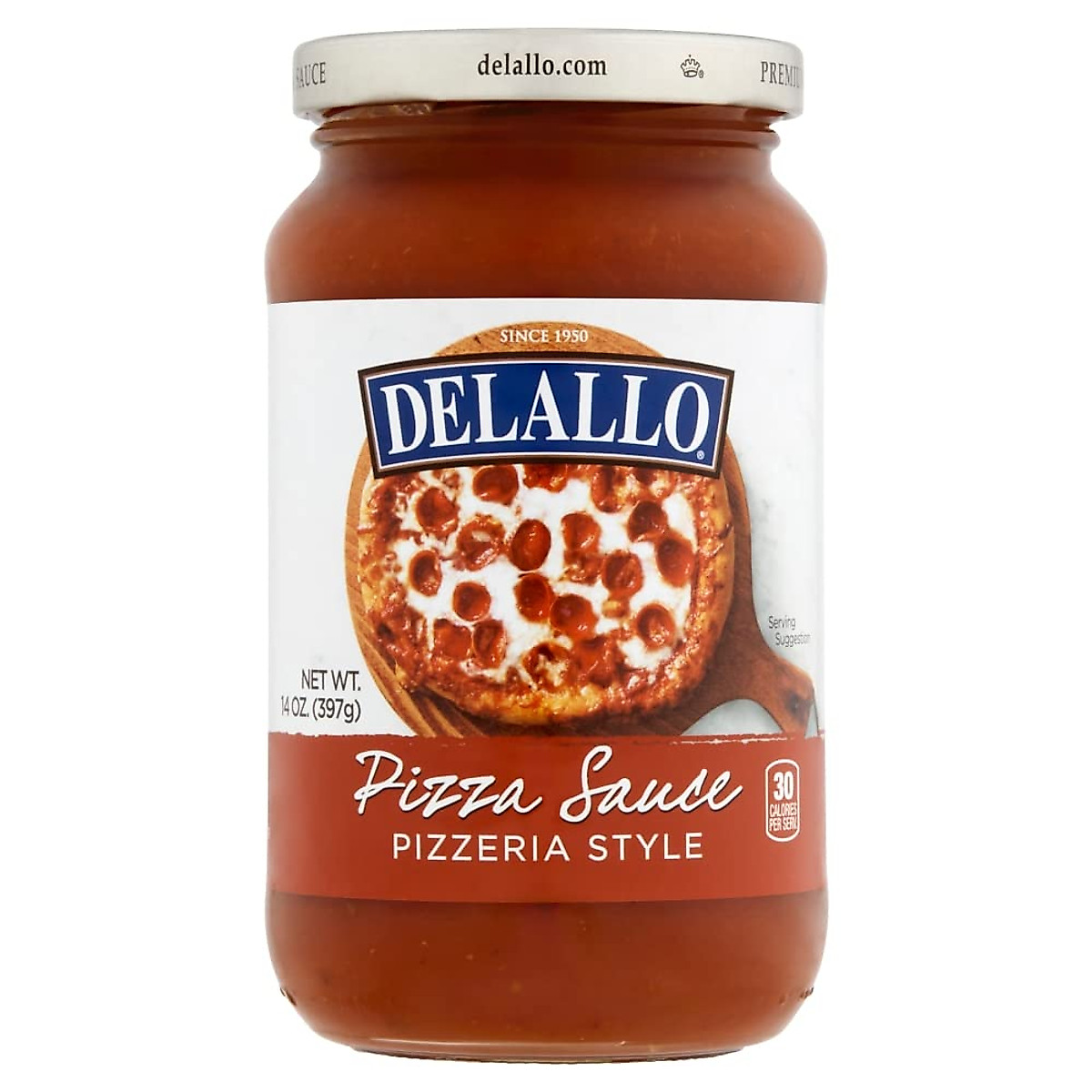 DeLallo Classic Pizzeria-Style Pizza Sauce, 14oz Jar, 4-Pack