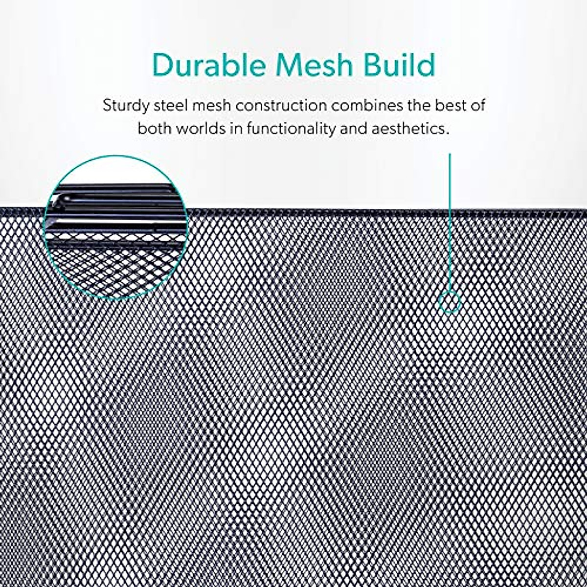 Mindspace 2 Tier Stackable Letter Tray Desk Organizer | Stackable Paper Tray Organizer | The Mesh Collection, Black