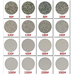 JINGLING 4" inch 100mm Diamond Flat Lap Disc Coated Grinding Disk Grit 320 Medium