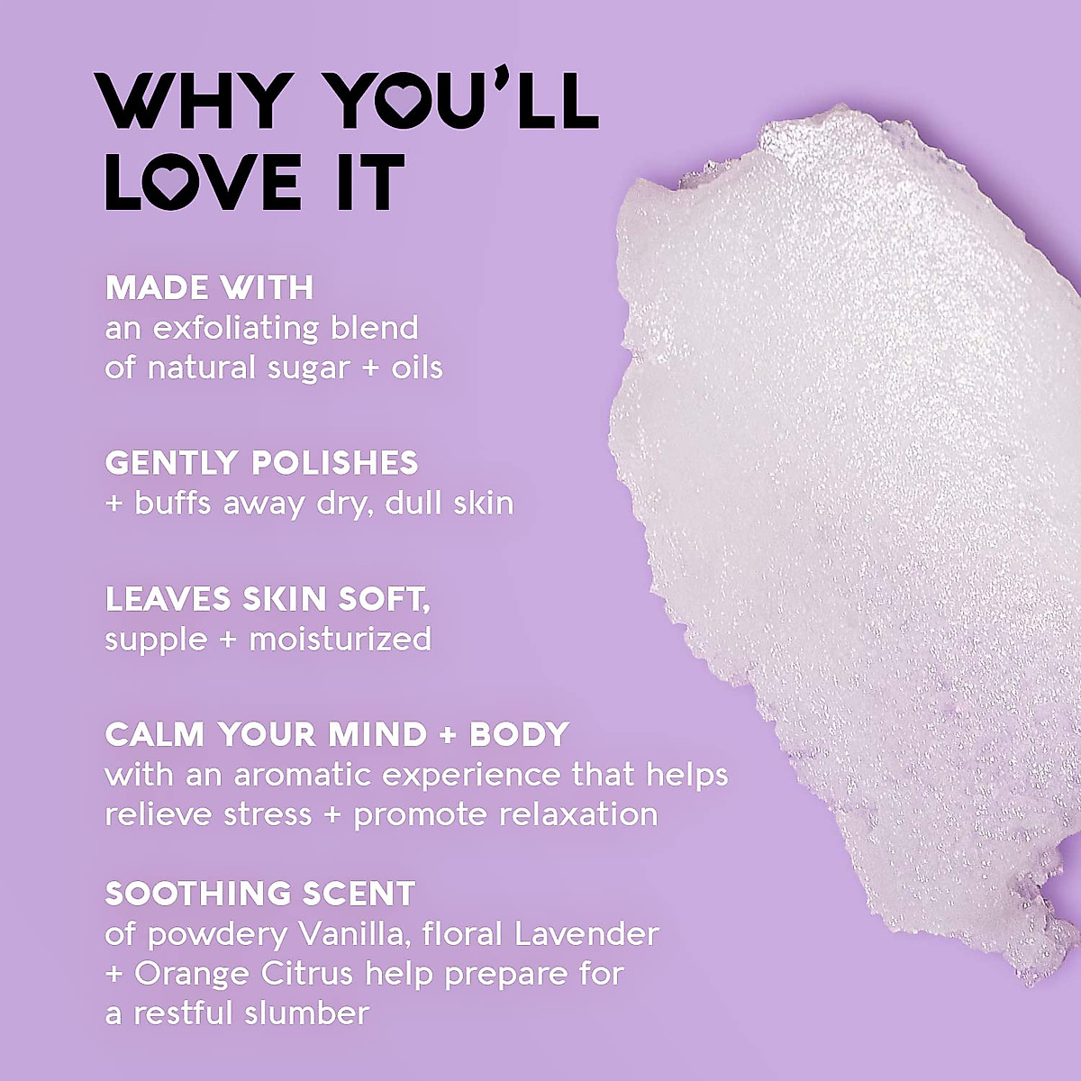 Nature's Beauty Lavender Chamomile Sleep Body Scrub Multi-Pack - Gently Exfoliate, Moisturize & Sooth Combination to Dry Skin, Made w/Coconut, Jojoba + Moringa Seed Oils, 11.3 oz (2 Pack)