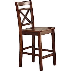 ACME Furniture Tartys Counter Height Chair (Set of 2), Cherry