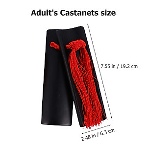 1 Pair Chinese Kuaiban Bamboo Bamboo Musical Instruments Traditional Hand Percussion Castanets Clapper Instrument for Adults Chinese Spring Festival (Black)