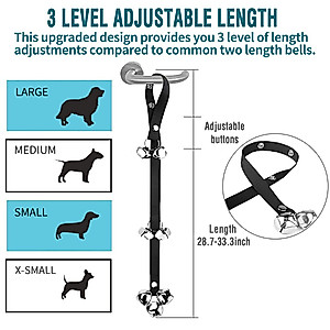 BLUETREE Dog Doorbells Premium Quality Training Potty Great Dog Bells Adjustable Door Bell Dog Bells for Potty Training Your Puppy The Easy Way - 7 Extra Large Loud 1.4 DoorBells