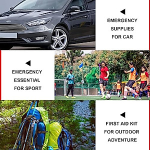 276Pcs First Aid Kit Car Emergency Kit Just in Case Travel First Aid Emergency Road Kit Home Family Outdoor Adventure, Black angel wish