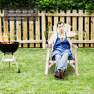 COOBL Log Rocking Chair,Solid Wood High Back Rocker,All Weather Resistant Porch Rocker for Lawn Garden Backyard Patio