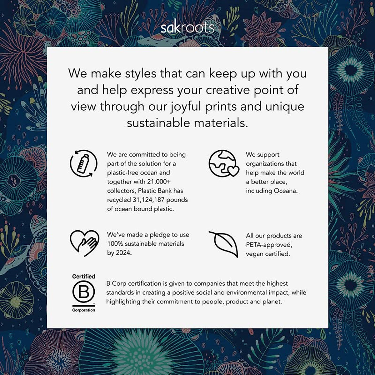 Sakroots On the Go 4 Piece Travel Bundle, Includes 21" Rolling Suitcase, Packable Large Tote, Medium & Small Pouches, Black Spirit Desert